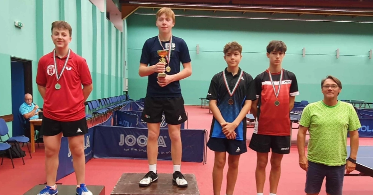 Asztalitenisz: Gergely Márk mindkét számban aranyat nyert az U15-ös ...